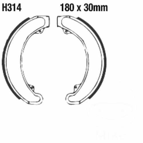 High Performance Motorcycle Plain Organic Brake Shoe EBC H314 for sale ...